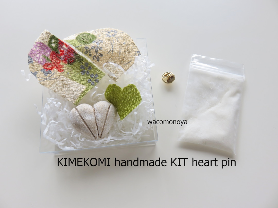 KIT : handmade KIMEKOMI Kit,kimekomi Heart PIN Handmade Kit, Japanese ...