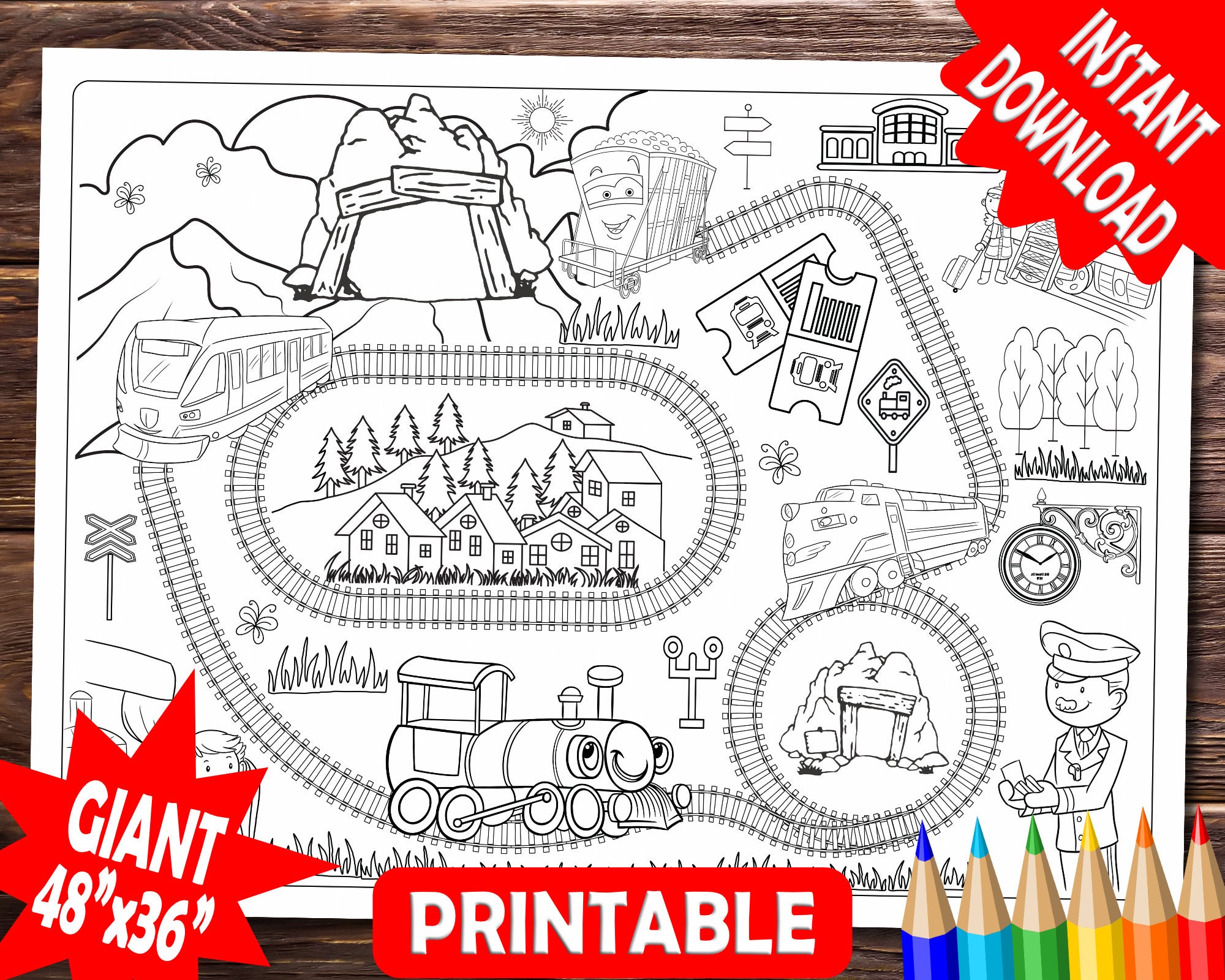 Road Map Coloring Page