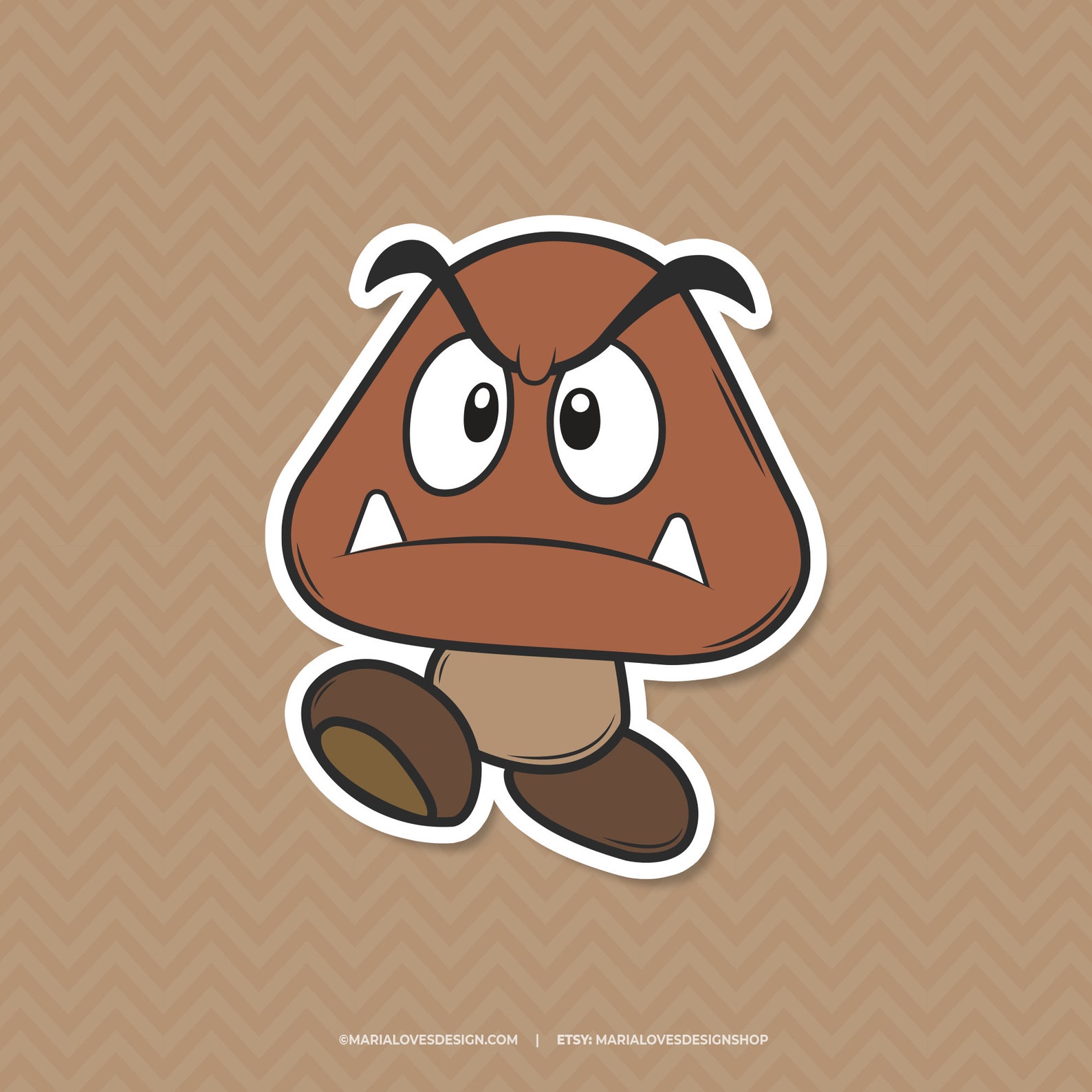 Nintendo Goomba Vinyl Die-Cut Sticker Retro Video Game | Etsy