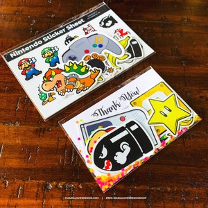 Nintendo Star Vinyl Die-cut Sticker | Retro Video Game Stickers - Etsy