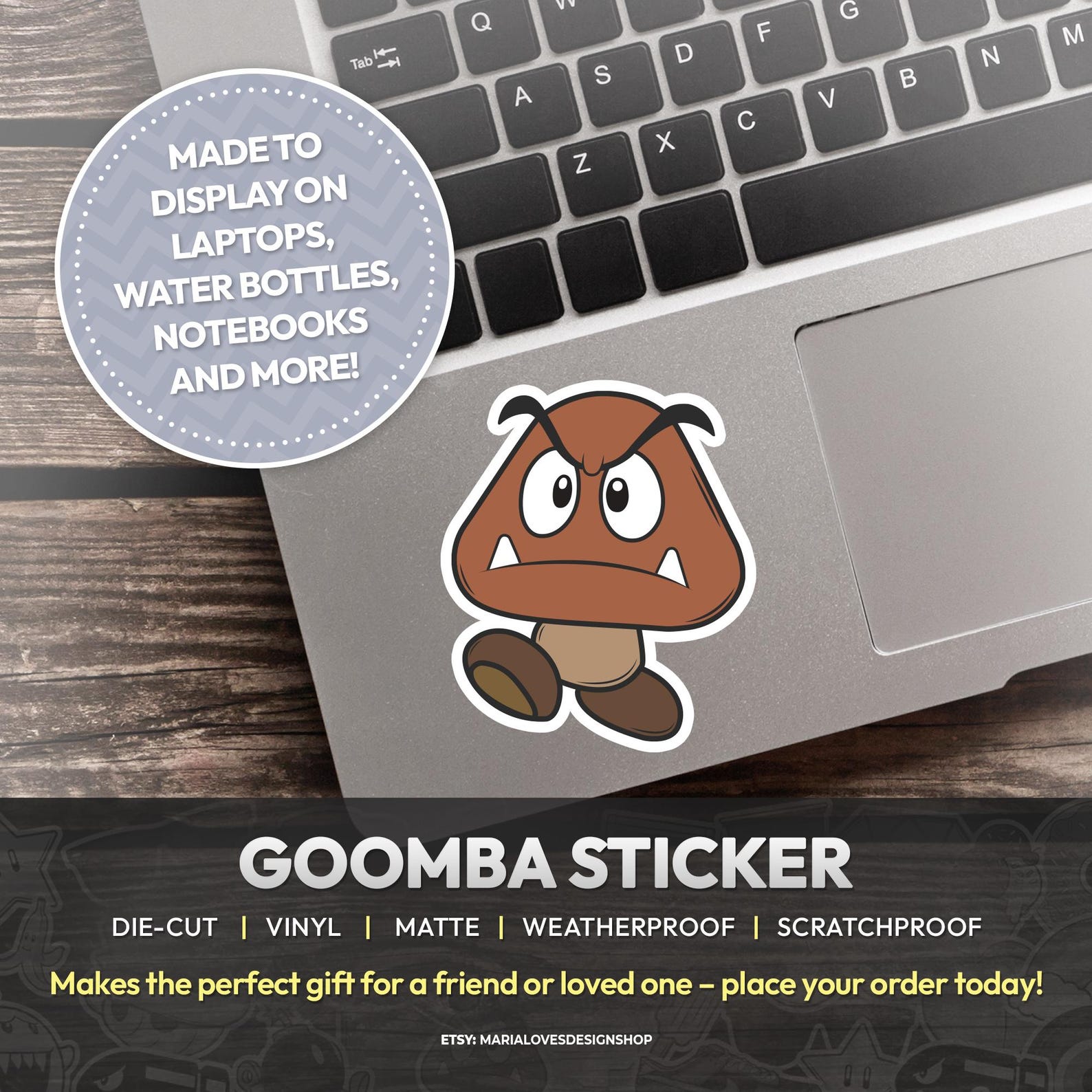 Nintendo Goomba Vinyl Die-cut Sticker | Retro Video Game Stickers - Etsy
