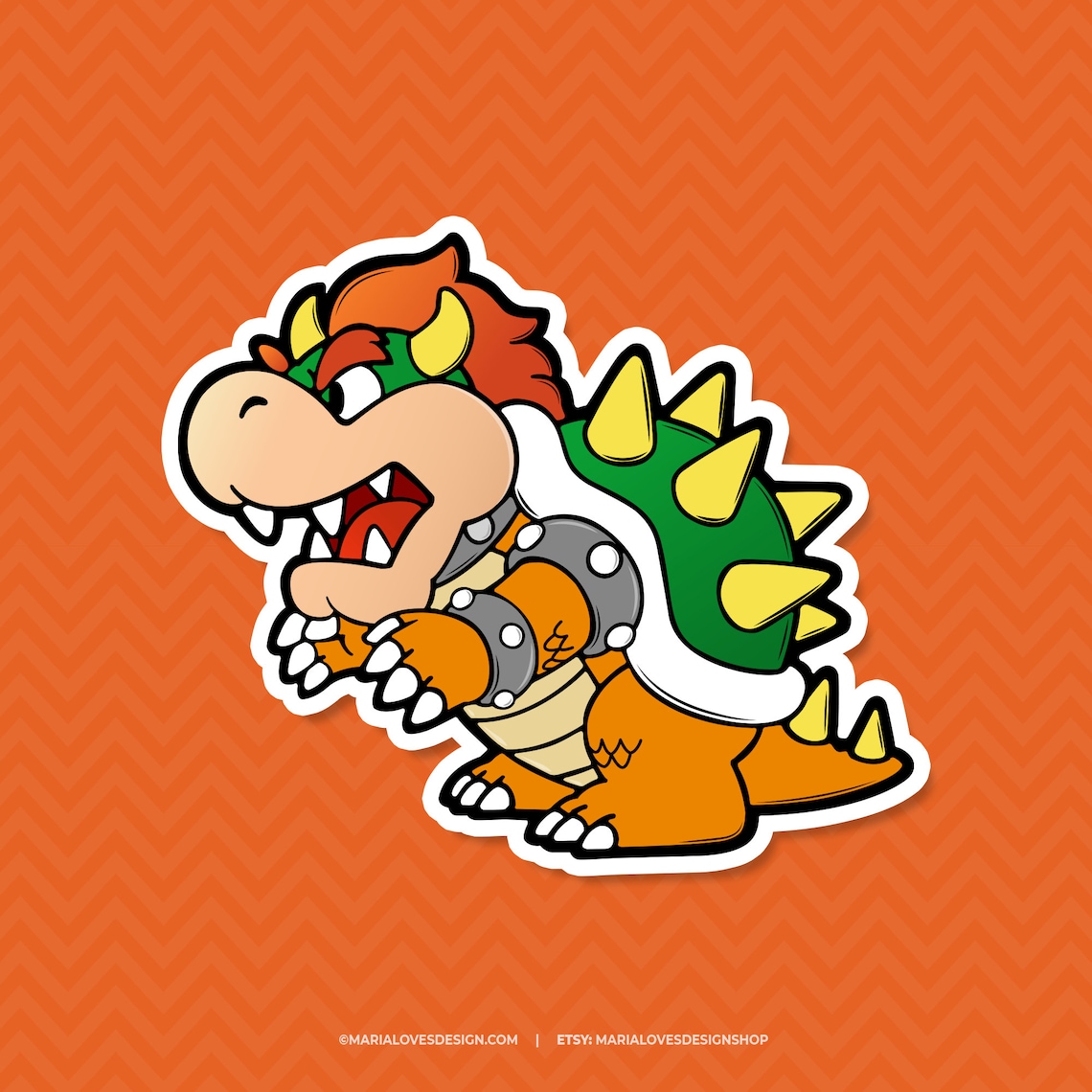 Bowser Vinyl Die-Cut Sticker Retro Nintendo Video Game | Etsy