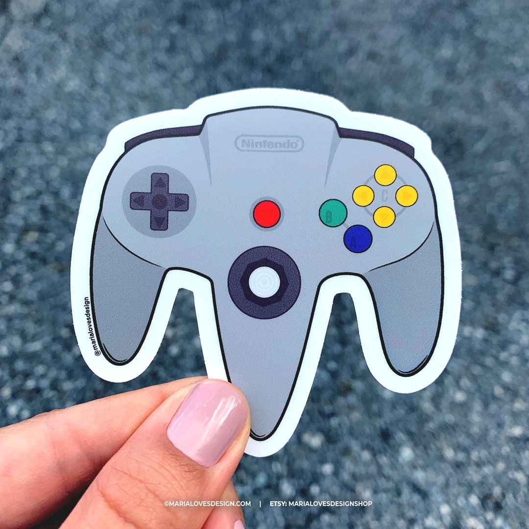 N64 Controller Vinyl Die-cut Sticker | Retro Video Game Stickers ...