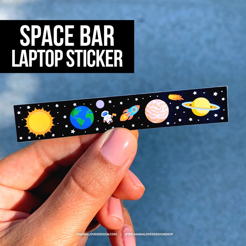Space Bar Die-Cut Sticker Cute Laptop Sticker Perfect | Etsy