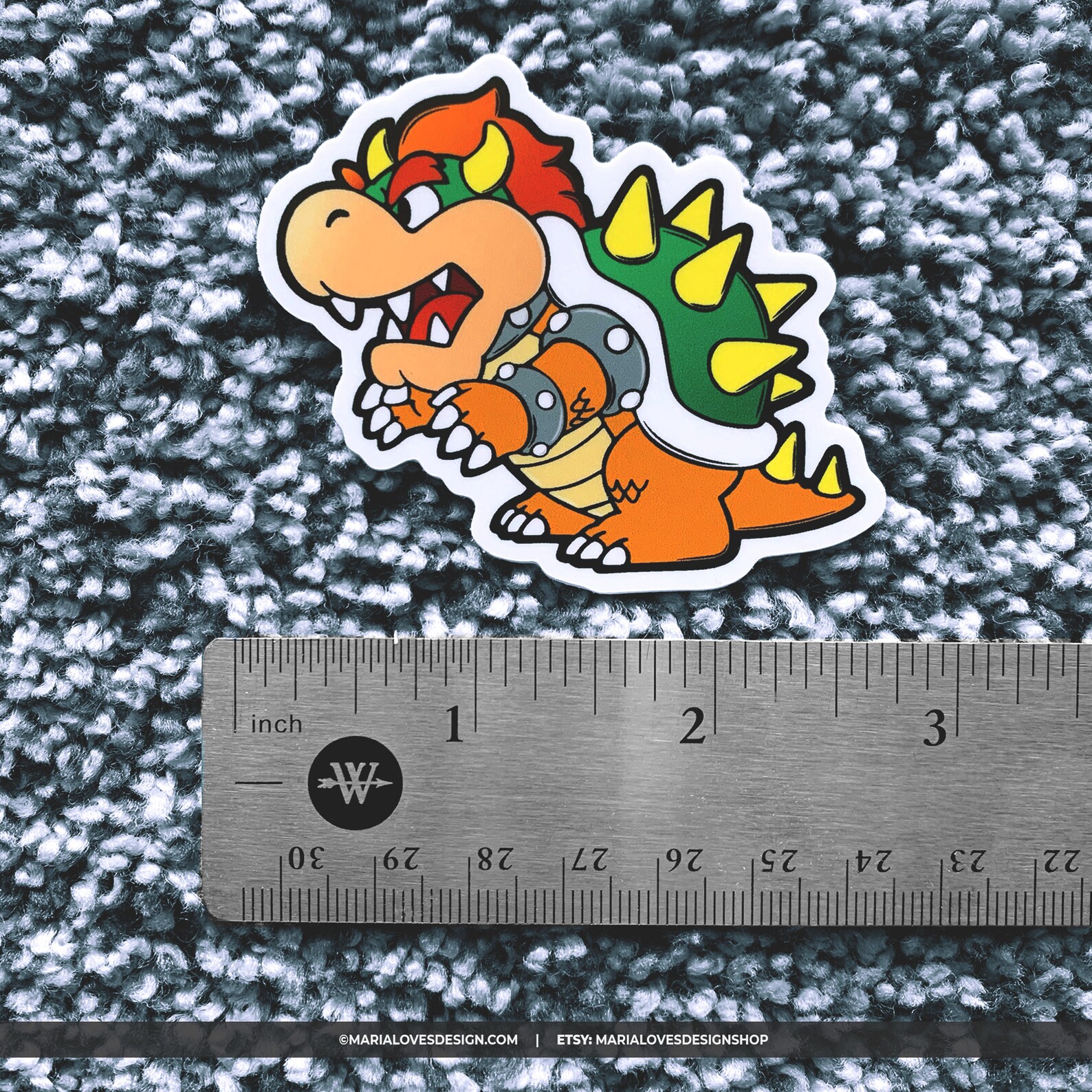 Bowser Vinyl Die-Cut Sticker Retro Nintendo Video Game | Etsy