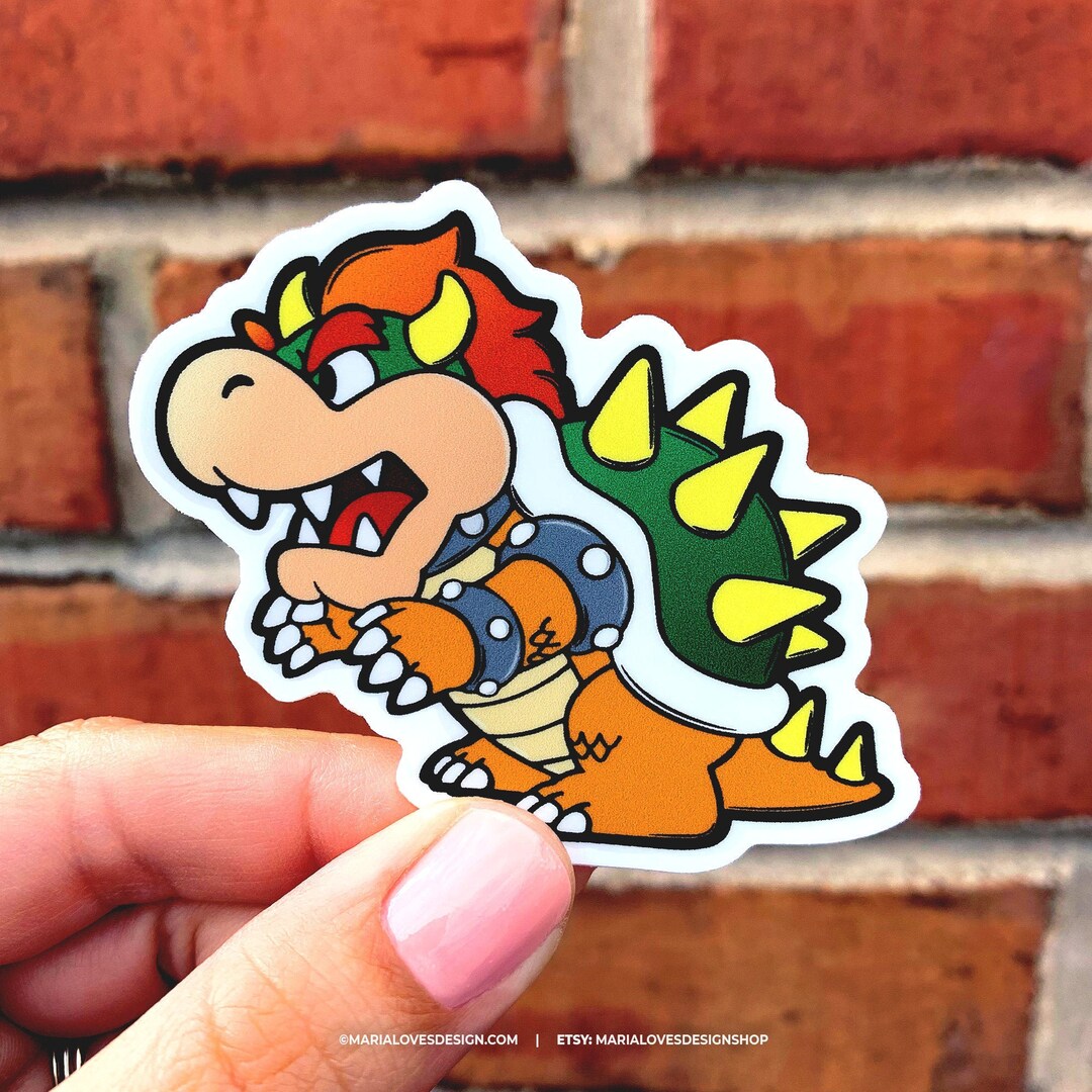 Bowser Vinyl Die-cut Sticker | Retro Nintendo Video Game Stickers - Etsy