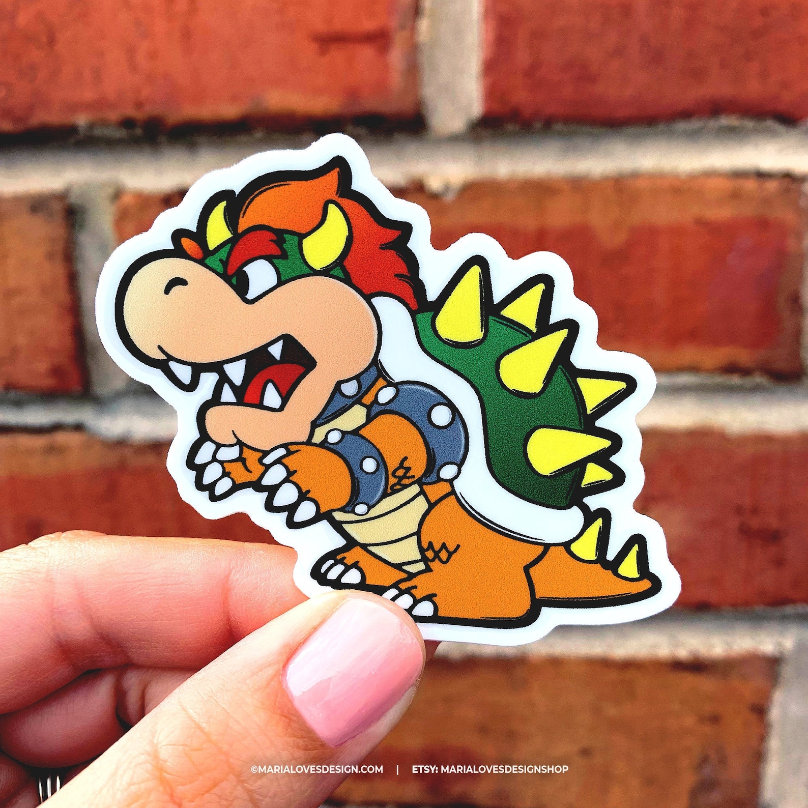 Bowser Vinyl Die-Cut Sticker Retro Nintendo Video Game | Etsy