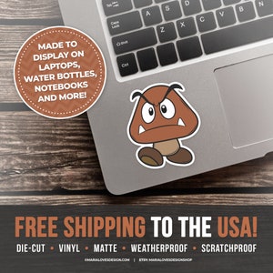 Nintendo Goomba Vinyl Die-cut Sticker Retro Video Game Stickers - Etsy