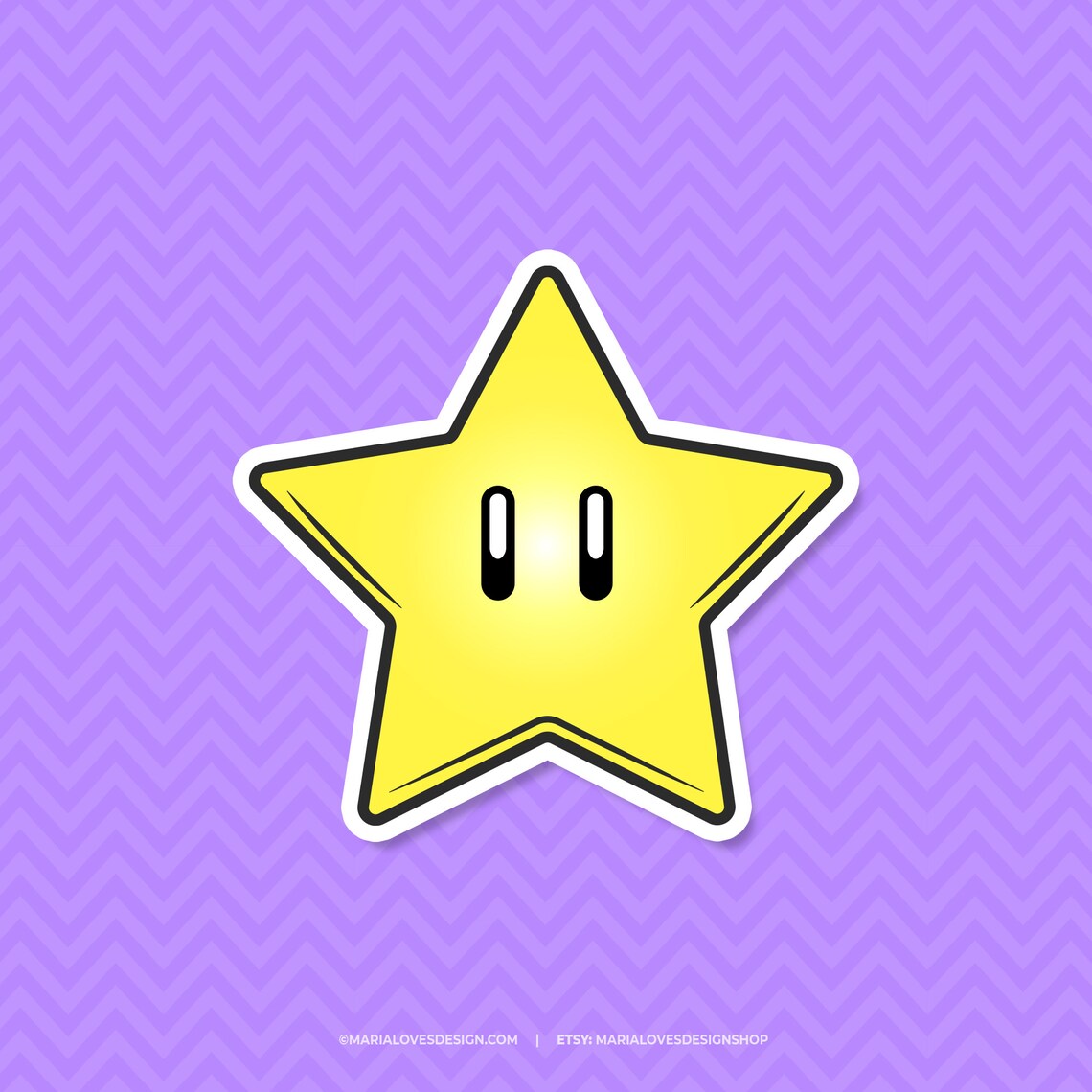 Nintendo Star Vinyl Die-Cut Sticker Retro Video Game | Etsy