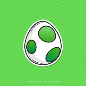 Nintendo Yoshi Egg Vinyl Die-cut Sticker - Etsy