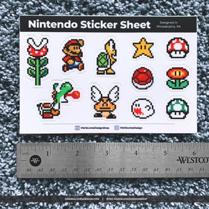 Nintendo Sticker Sheet | Sticker Pack | Retro Video Game Stickers - Etsy
