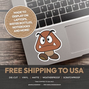 Nintendo Goomba Vinyl Die-cut Sticker | Retro Video Game Stickers - Etsy