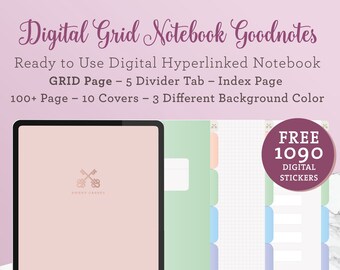 Minimalist Digital Notebook With Tabs for Ipad Goodnotes - Etsy