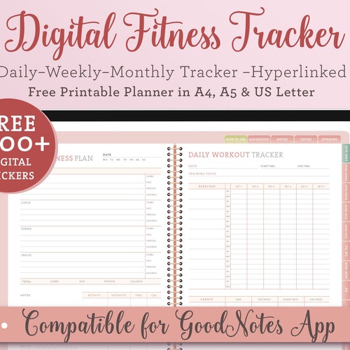 Digital Weight Loss Tracker for Goodnotes Notability Weight - Etsy