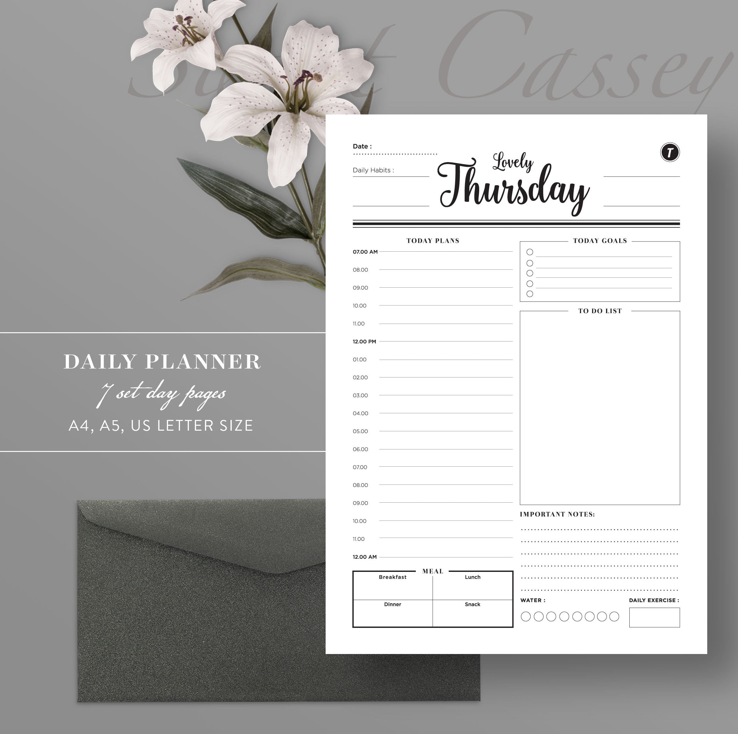 Essential Planner Bundle-Planner InsertDaily Planner | Etsy