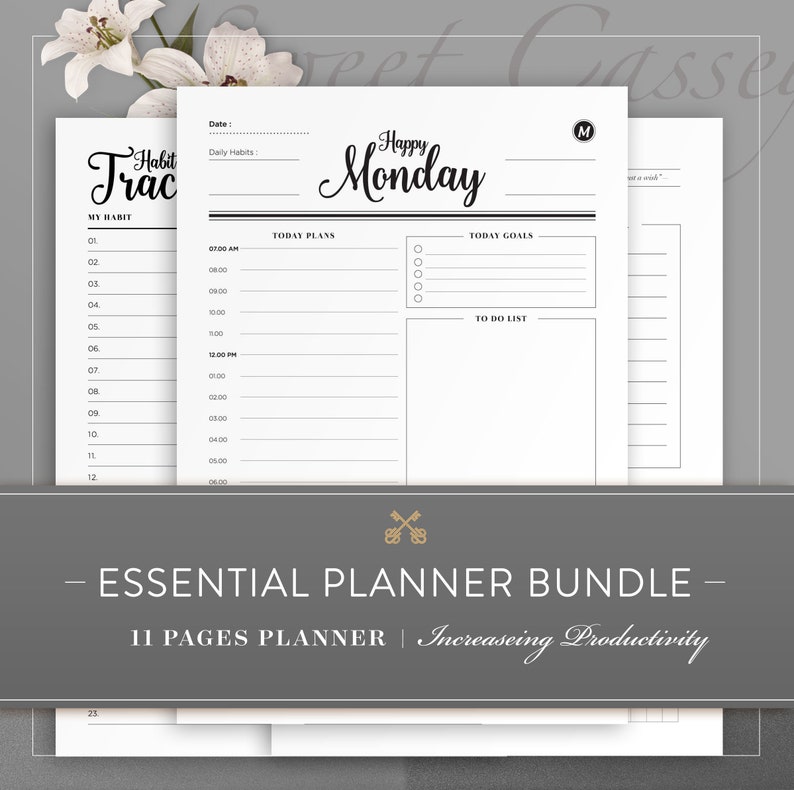 Essential Planner Bundle-planner Insertdaily Planner - Etsy