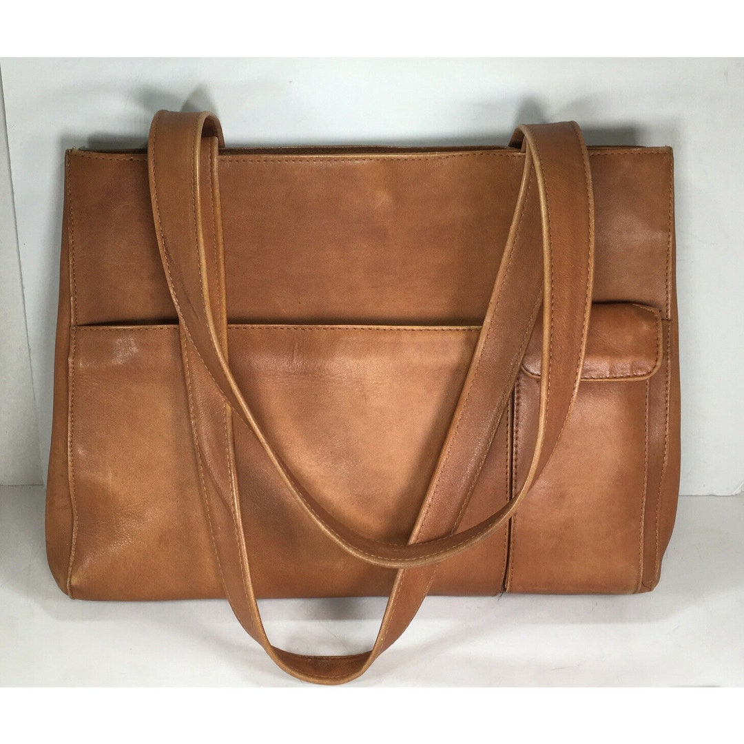 G.H. Bass & Co Vintage Brown Leather Briefcase Tote Bag - Distressed - Etsy