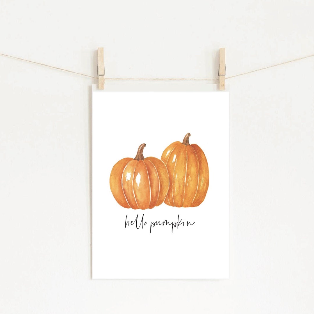 Pumpkin Print, Happy Fall, Happy Autumn, Happy Fall Y'all - Etsy