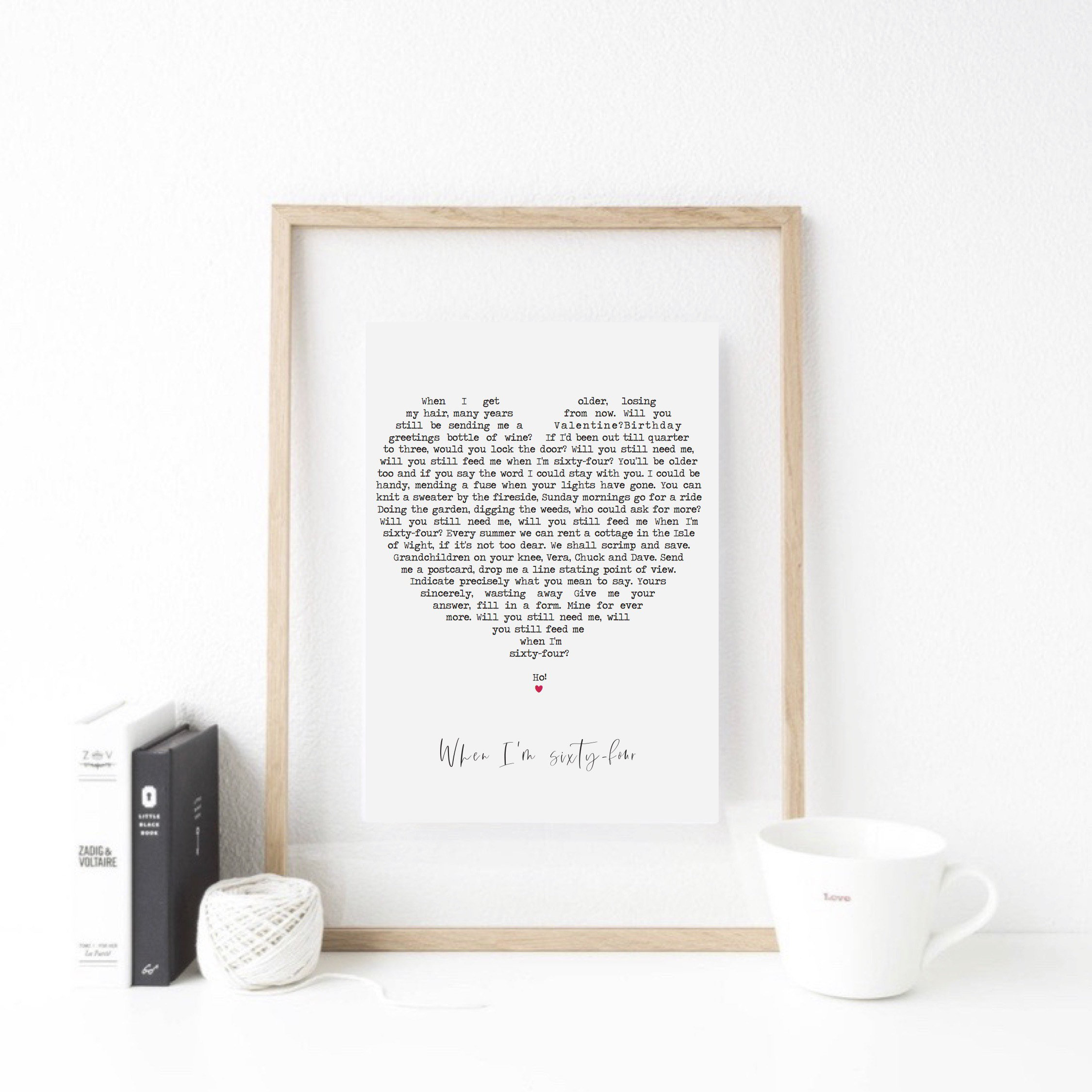 When Im 64 the Beatles Lyric Print - Etsy
