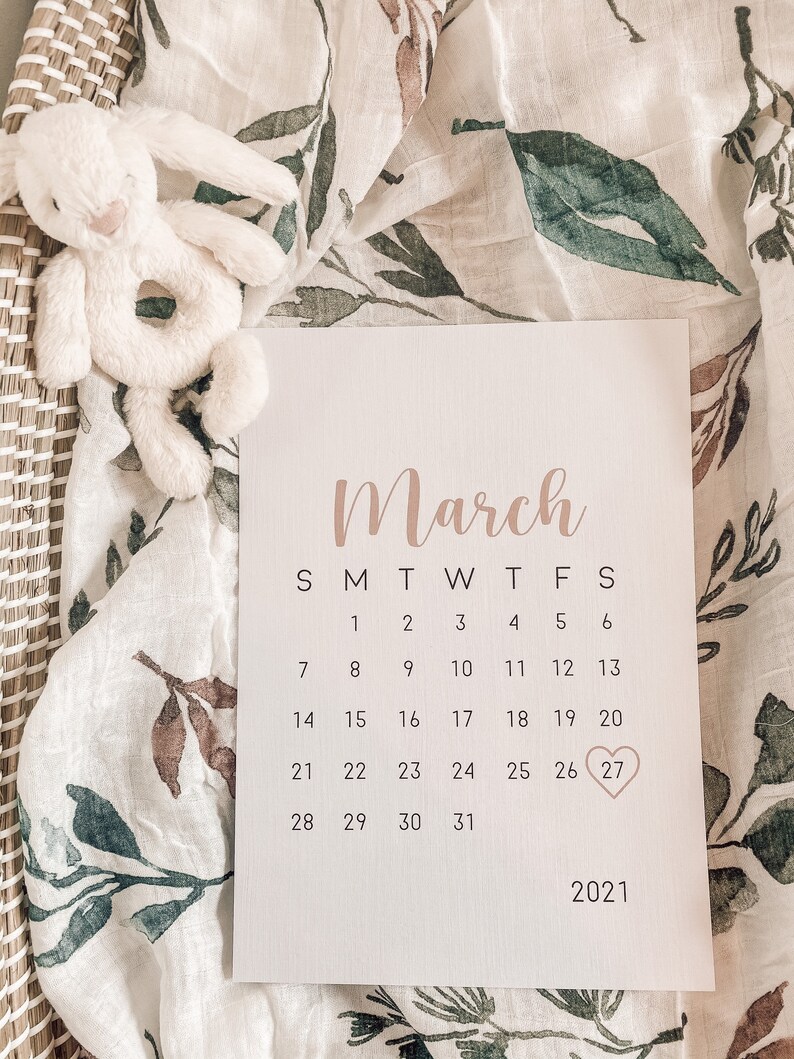 Birth Date Nursery Print New Baby Poster Neutral Playroom - Etsy