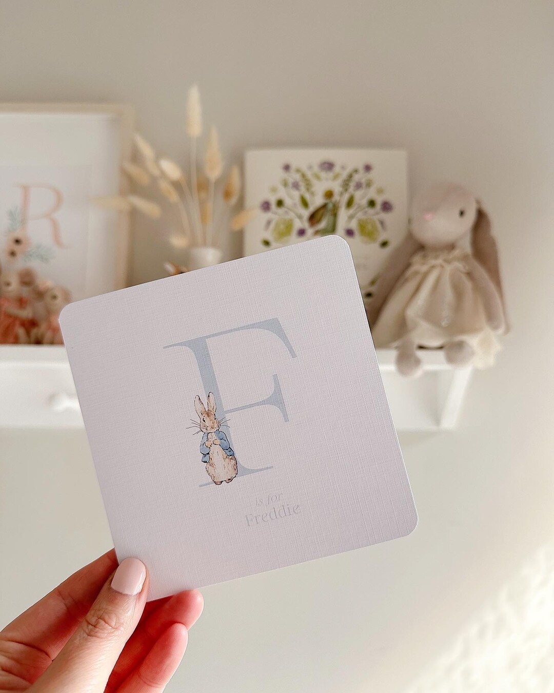 New Baby Peter Rabbit Initial Card - Etsy