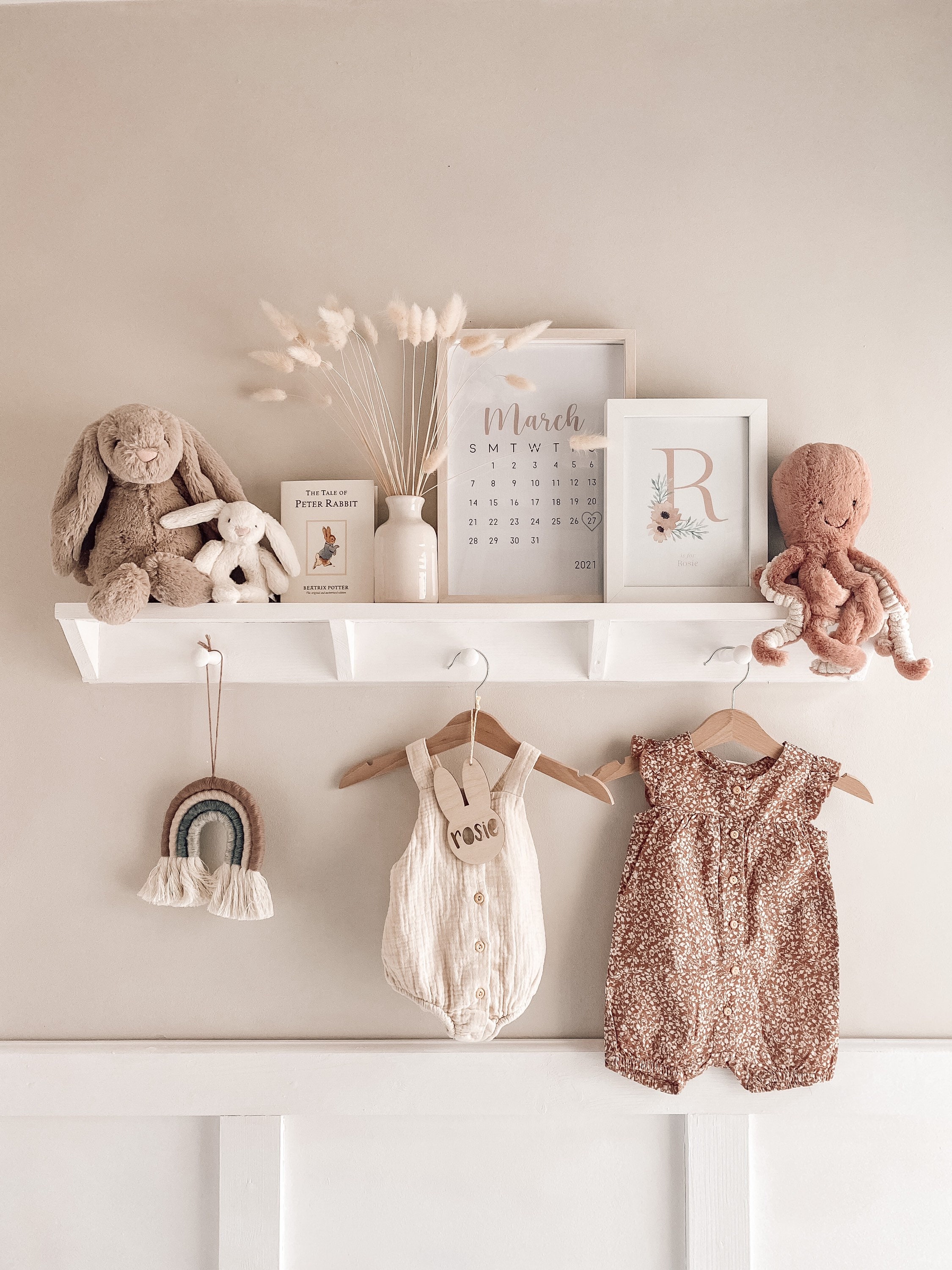 Birth Date Nursery Print New Baby Poster Neutral Playroom | Etsy