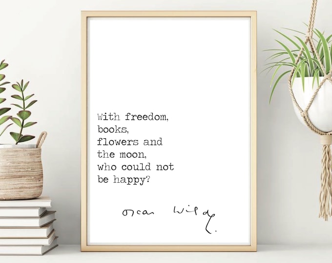 Oscar Wilde Quote Print, Gifts, Poster, Funny Prints, Wall Art ...