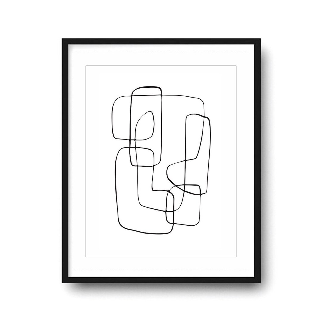 Abstract Line Drawing Print - Etsy