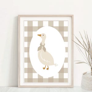 Gingham Goose Print, Cute Nursery Decor - Etsy