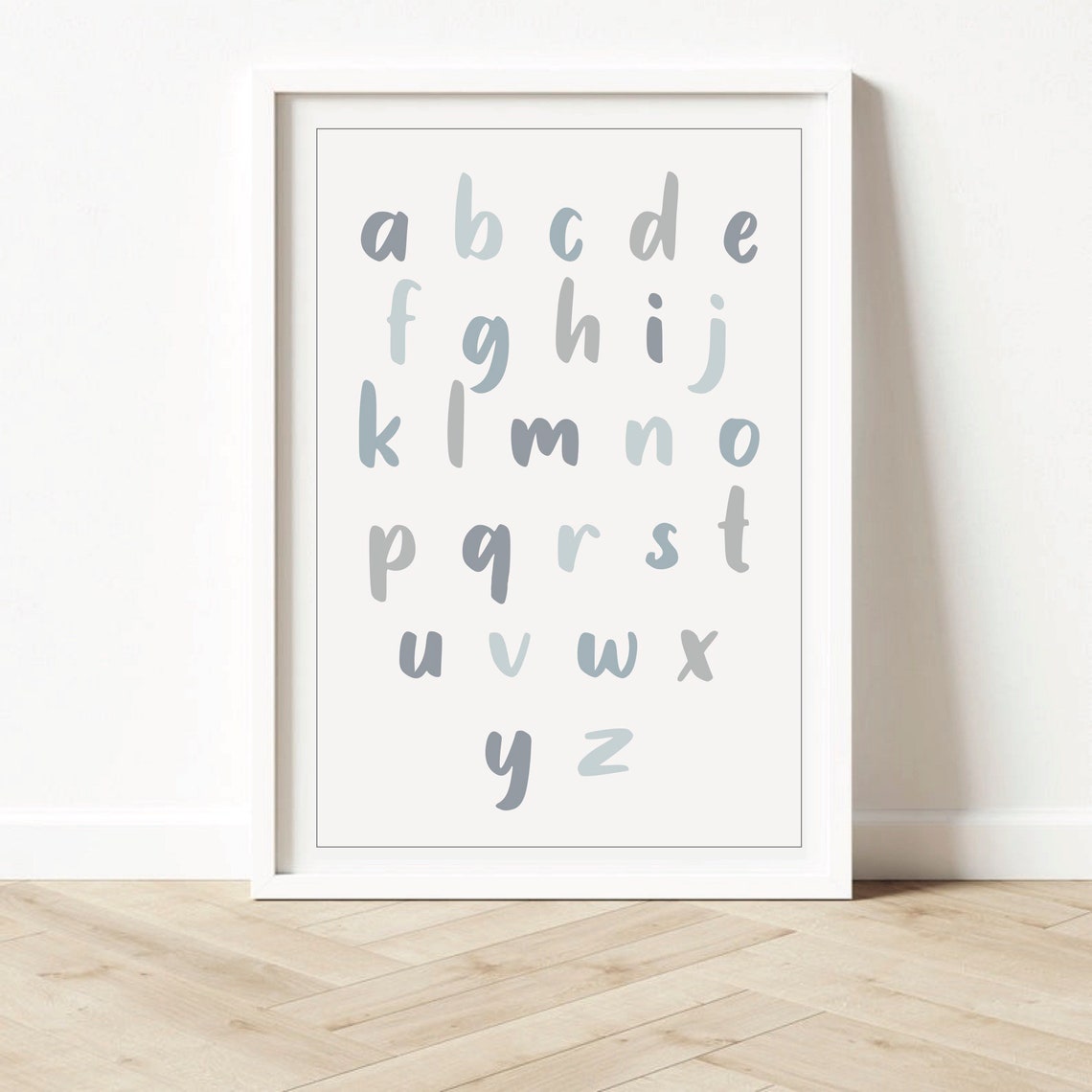Neutral Nursery Alphabet Print - Etsy