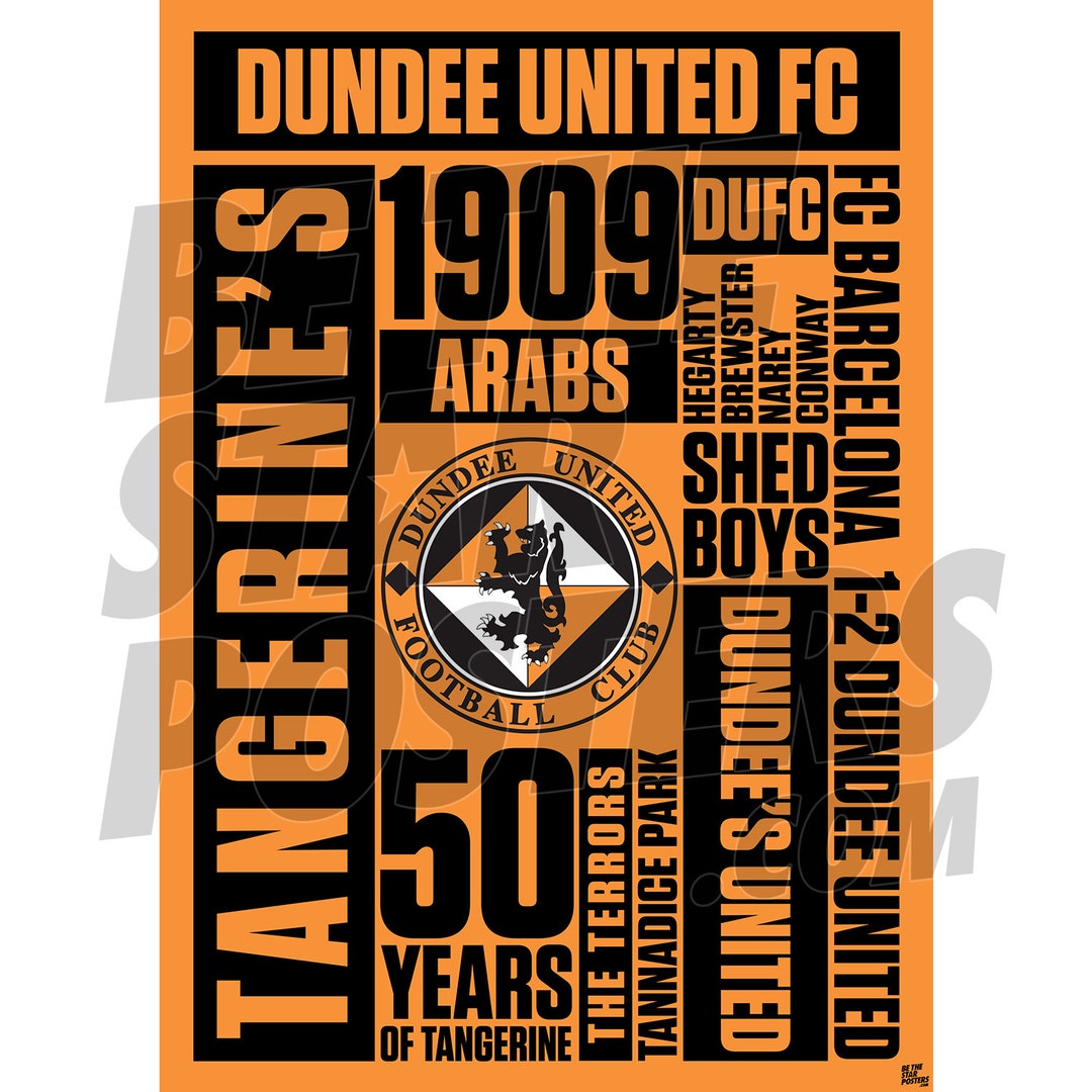 Dundee United FC Word Poster - Officially Licensed Product Sizes A4 ...