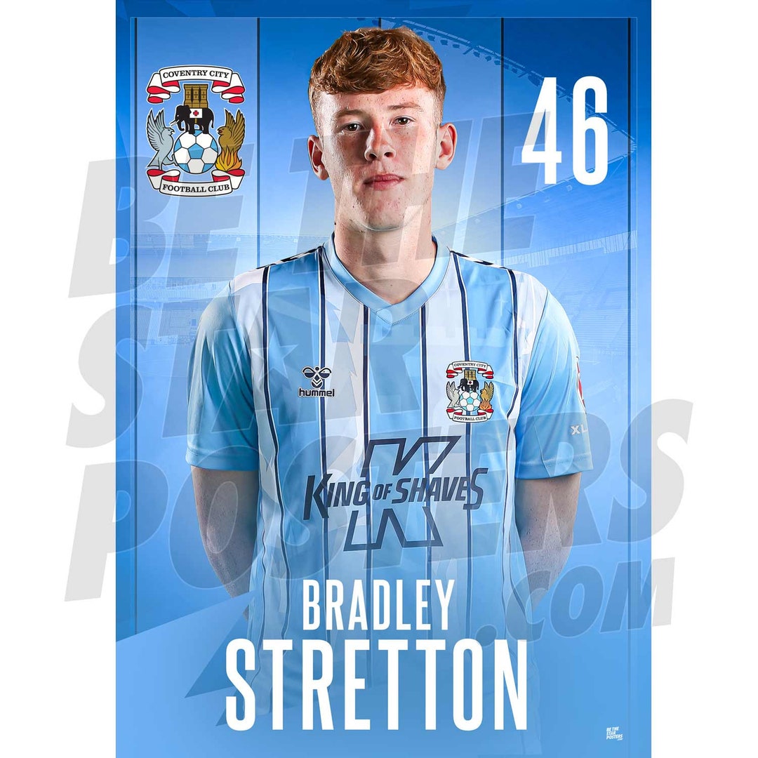 Coventry City FC Stretton 23/24 Headshot Poster - Officially Licensed ...