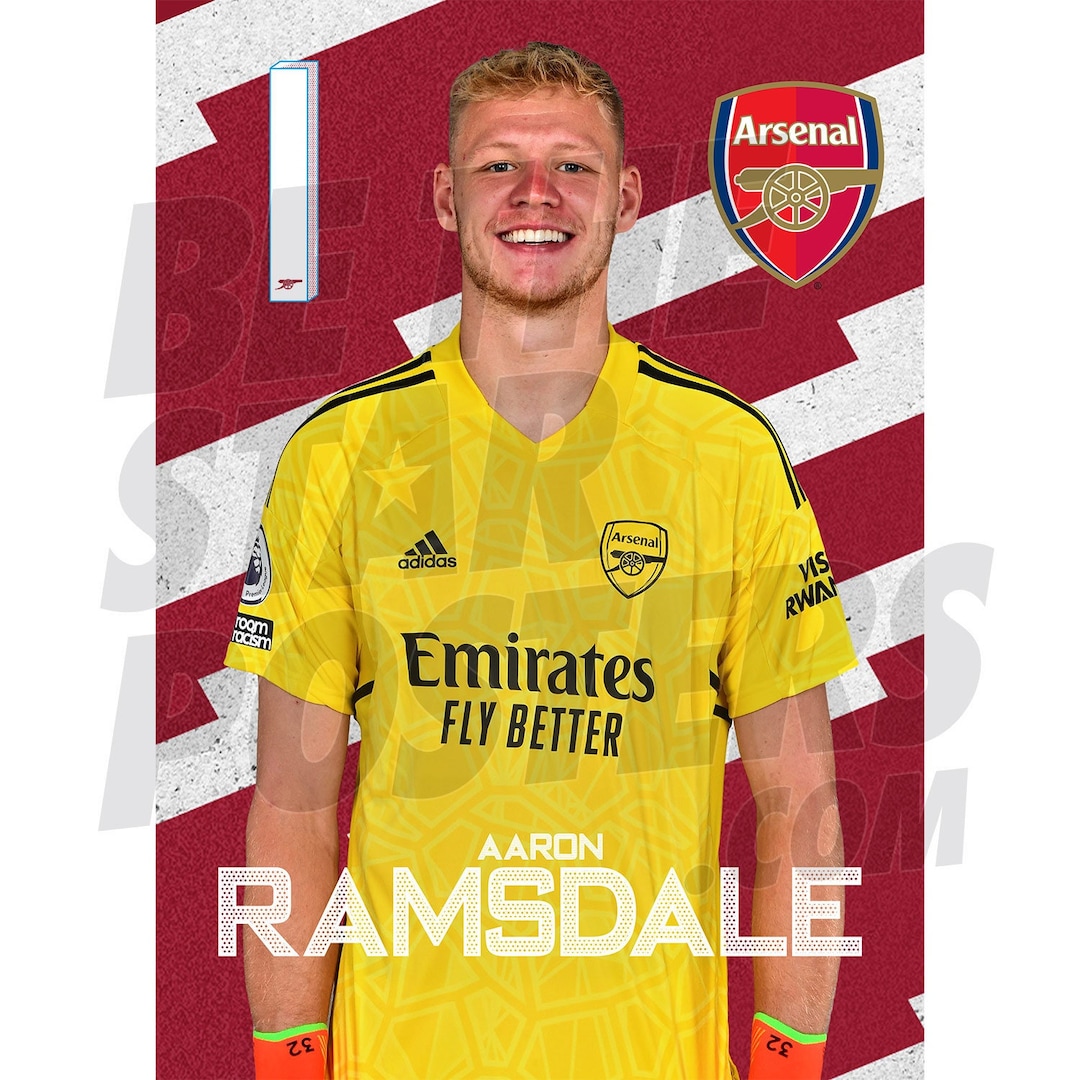 Arsenal FC Ramsdale 22/23 Headshot Poster Officially Licensed Product ...