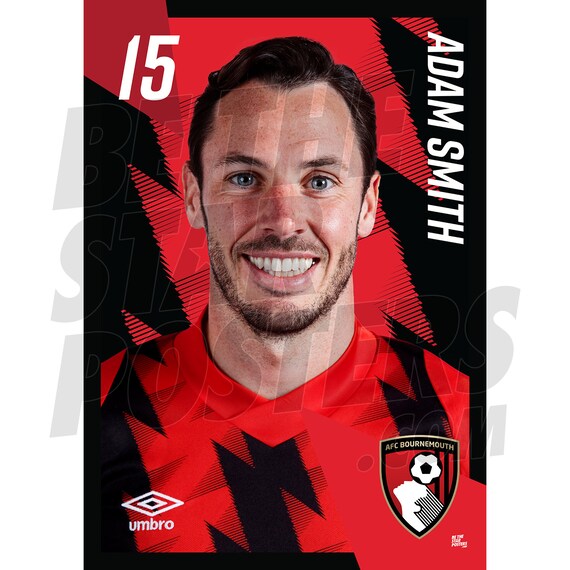 AFC Bournemouth Smith 22/23 Headshot Poster Officially - Etsy