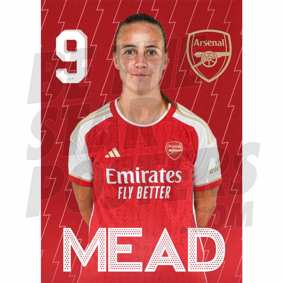Arsenal FC Mead 23/24 Headshot Poster - Officially Licensed Product A4 ...
