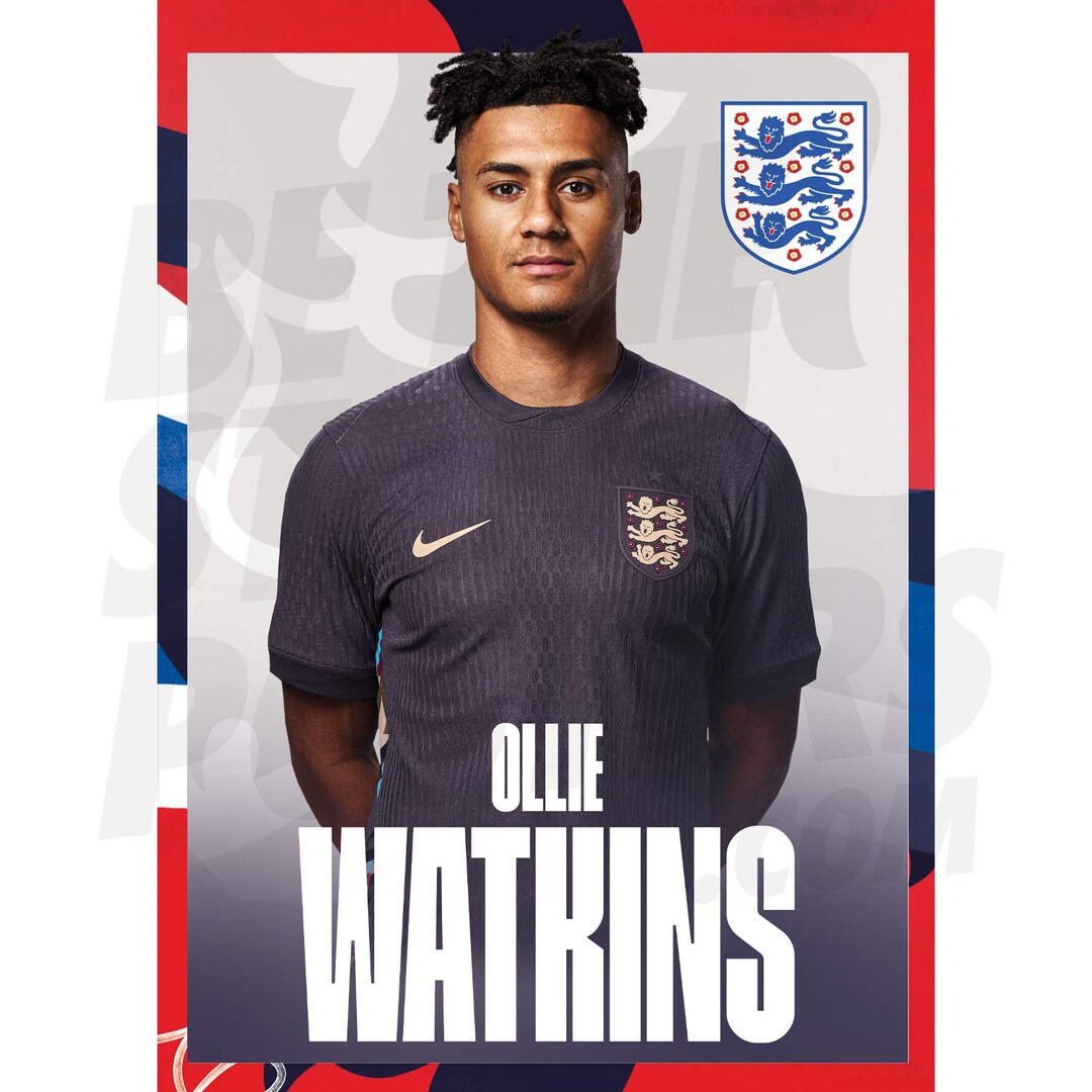 England Watkins 24/25 Away Headshot Poster - Officially Licensed ...