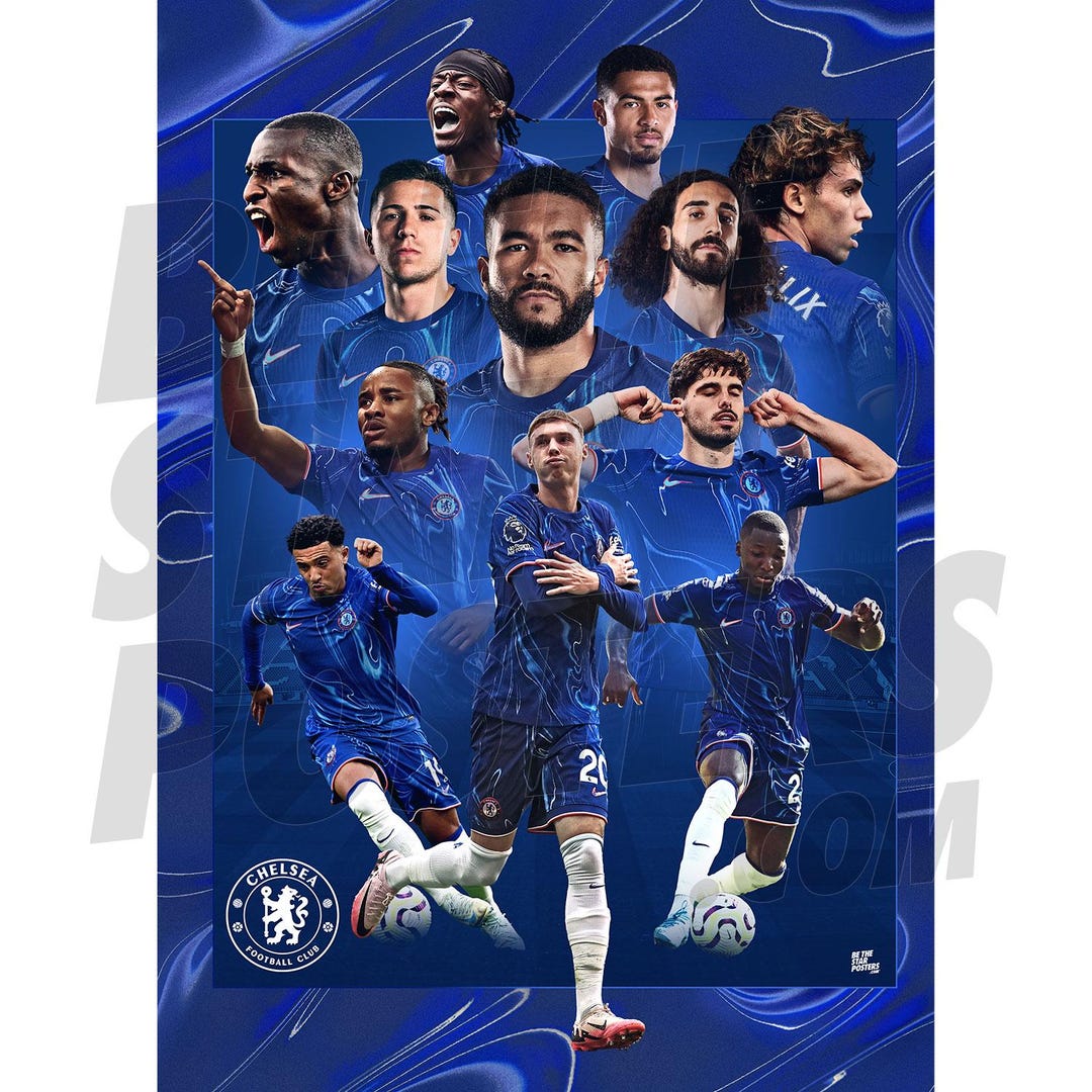 Chelsea FC Men's 24/25 Montage Poster - Officially Licensed Product A4 ...