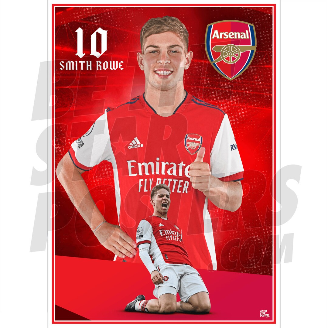 Arsenal FC Smith Rowe 21/22 Action Poster Officially Licensed Product ...