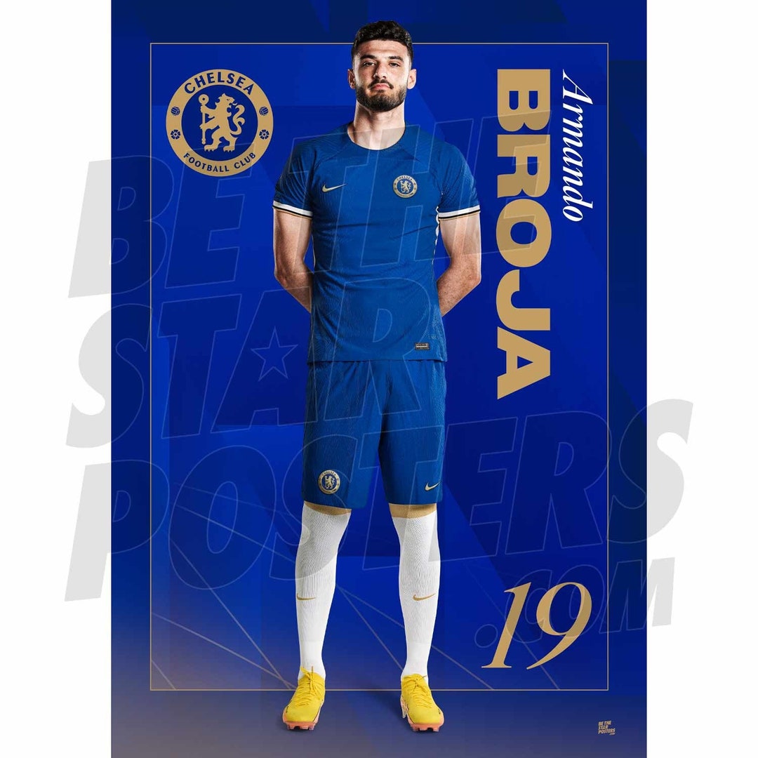 Chelsea FC Broja 23/24 Headshot Poster Officially Licensed Product A3 ...