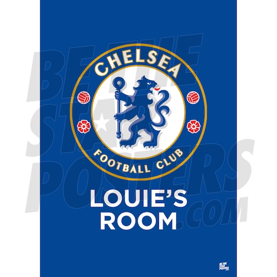Chelsea FC Personalised Crest Poster Officially Licensed | Etsy