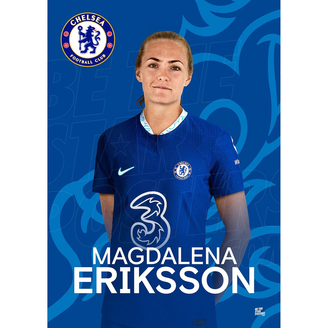 Chelsea Women FC Eriksson 22/23 Headshot Poster - Officially Licensed ...