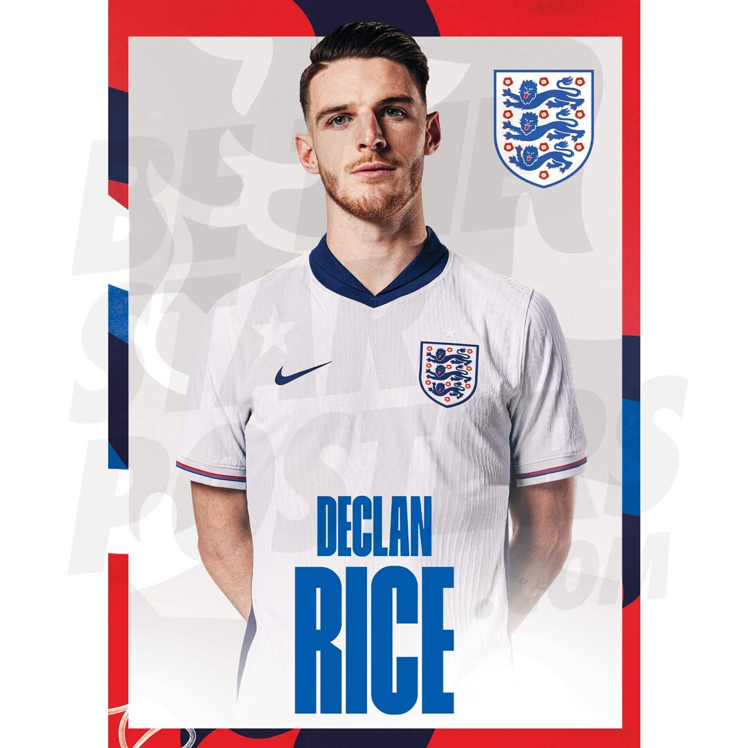 England Rice 24/25 Home Headshot Poster Officially Licensed - Etsy
