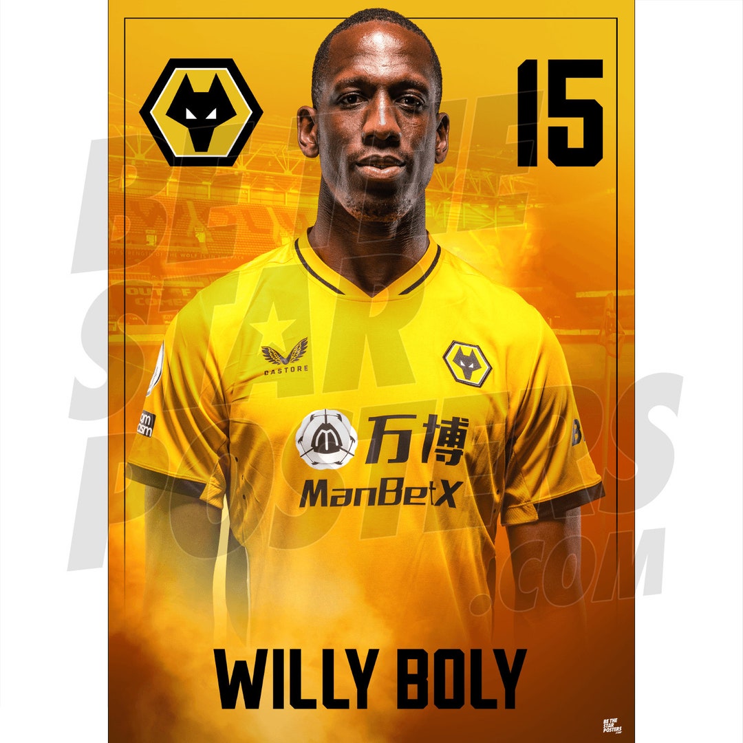 Wolverhampton Wanderers FC Boly 21/22 Headshot Poster Produit sous ...