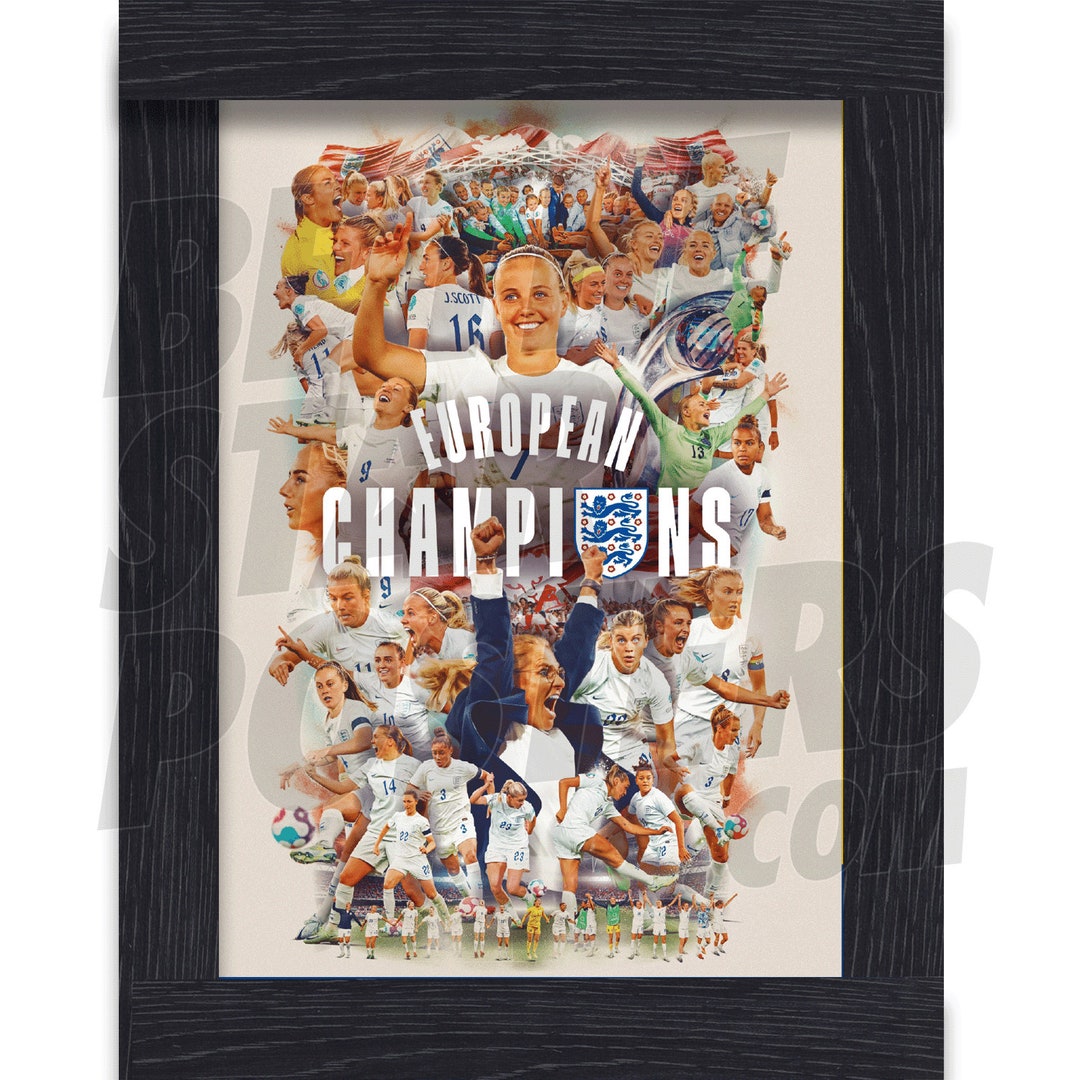 England Lionesses Limited Edition Match Day Artwork Champions ...