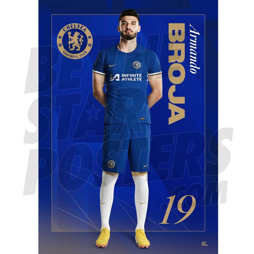 Chelsea FC Broja 23/24 Headshot Poster Officially Licensed Product A3 ...