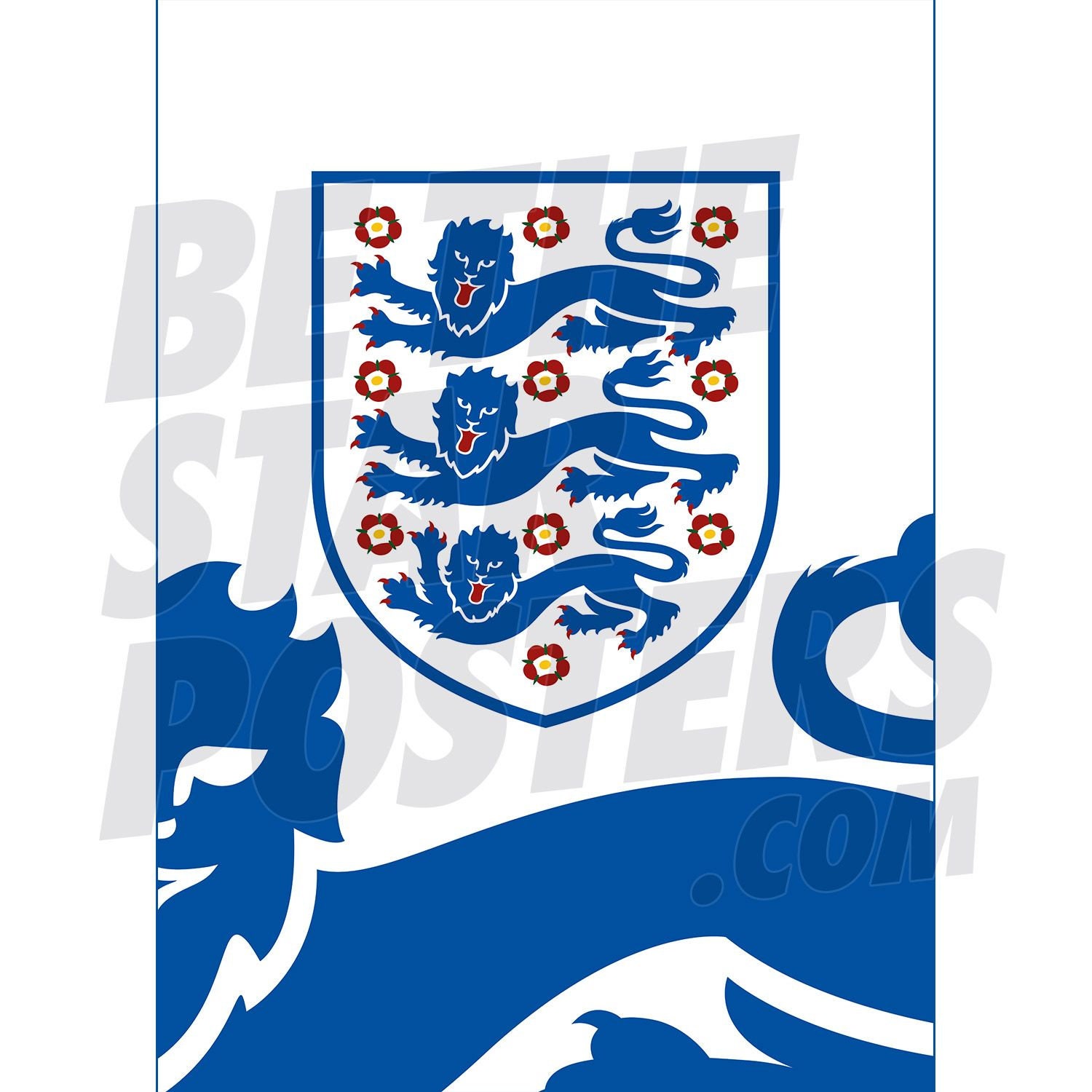 England Men's Football Team Crest Poster Officially Licensed Product A2 ...