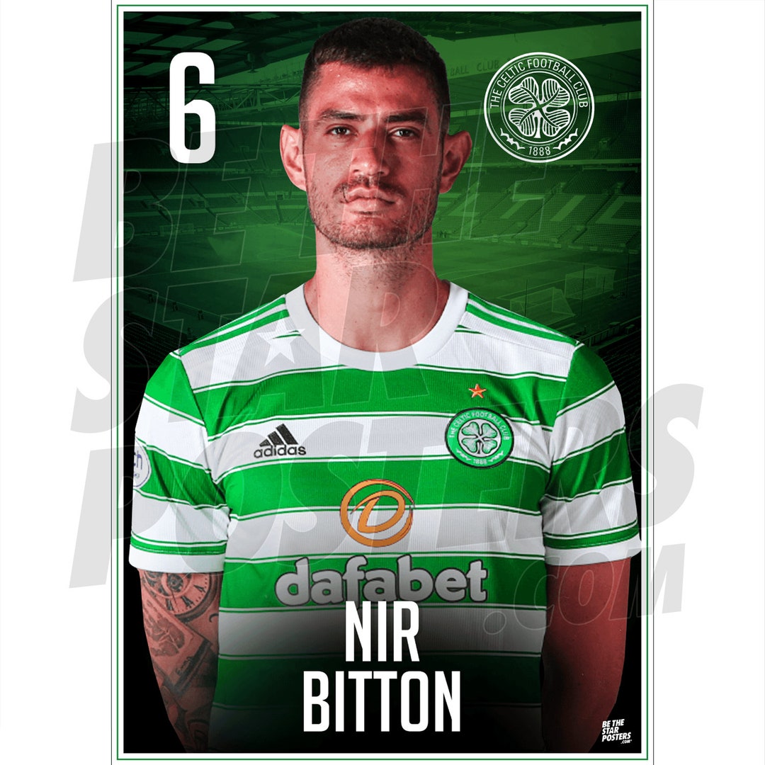 Celtic FC Bitton 21/22 Headshot Poster Officially Licensed Product A4 ...