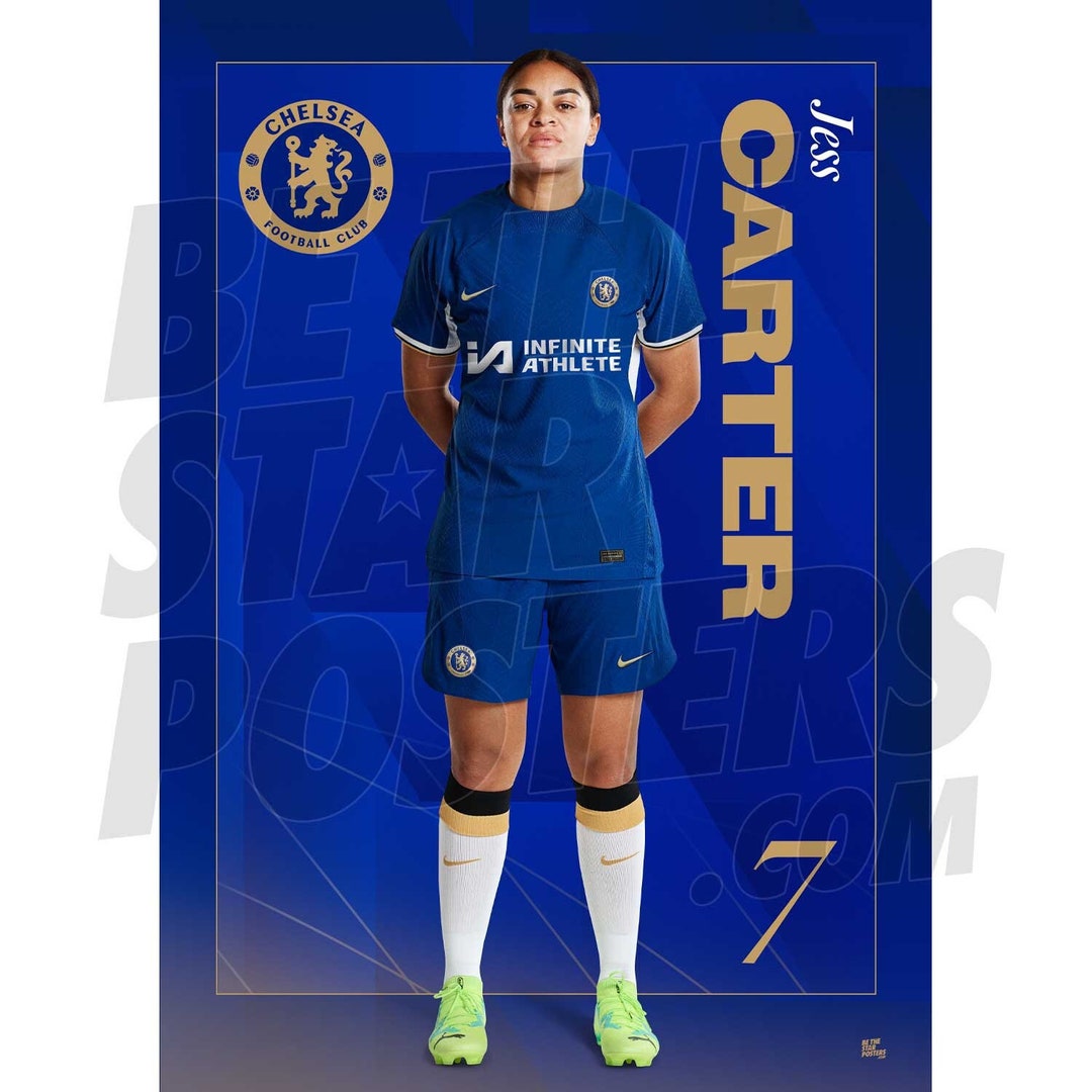 Chelsea Women FC Carter 23/24 Headshot Poster - Officially Licensed ...