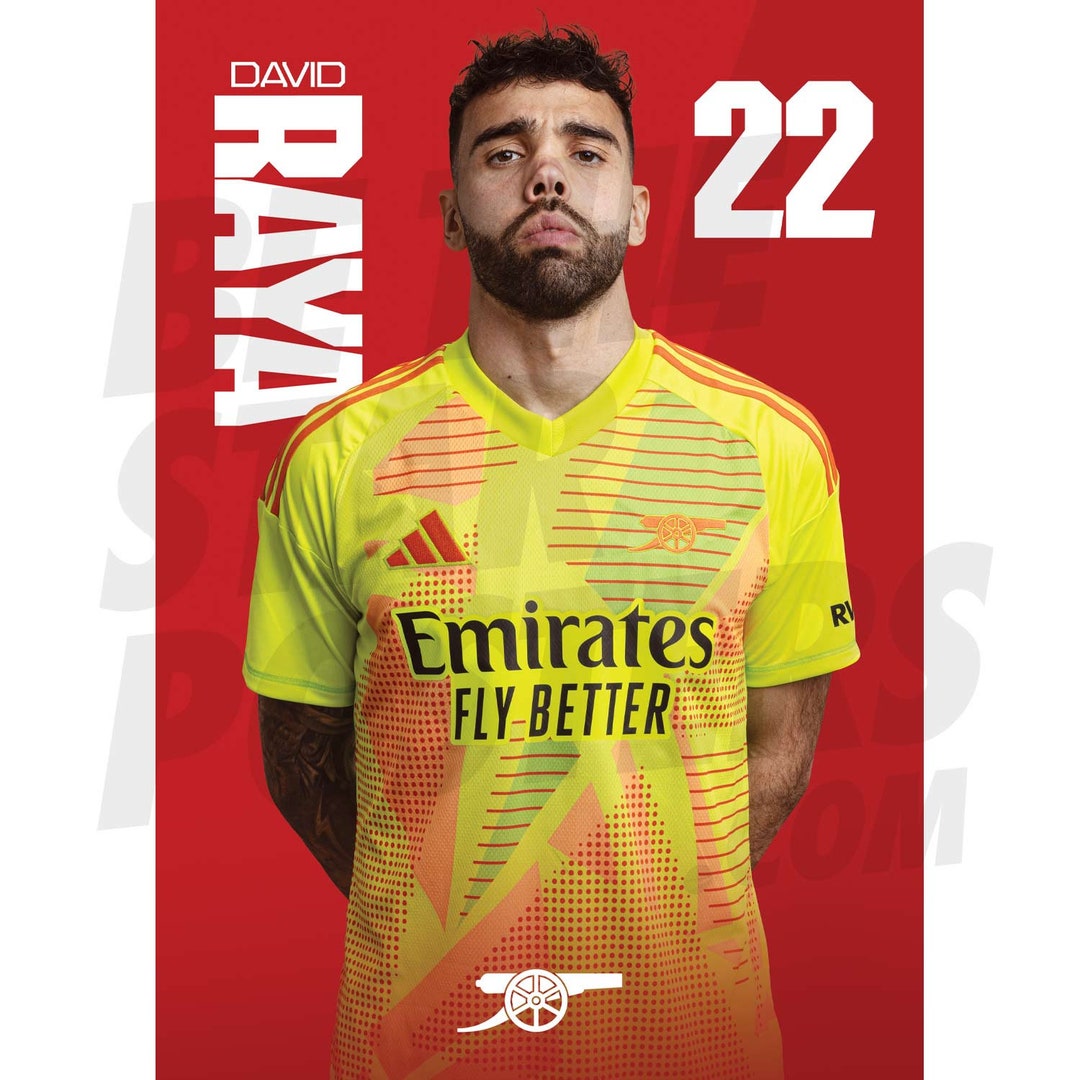 Arsenal FC Raya 24/25 Headshot Poster - Officially Licensed Product - Etsy