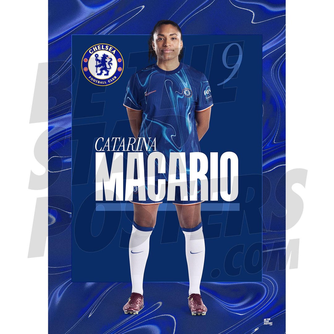 Chelsea FC Macario 24/25 Headshot Poster - Officially Licensed Product ...